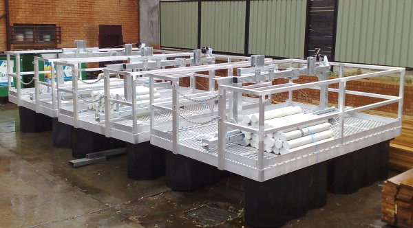Industrial Pontoons. Marine Dock Systems, MDS - sewerage treatment ...
